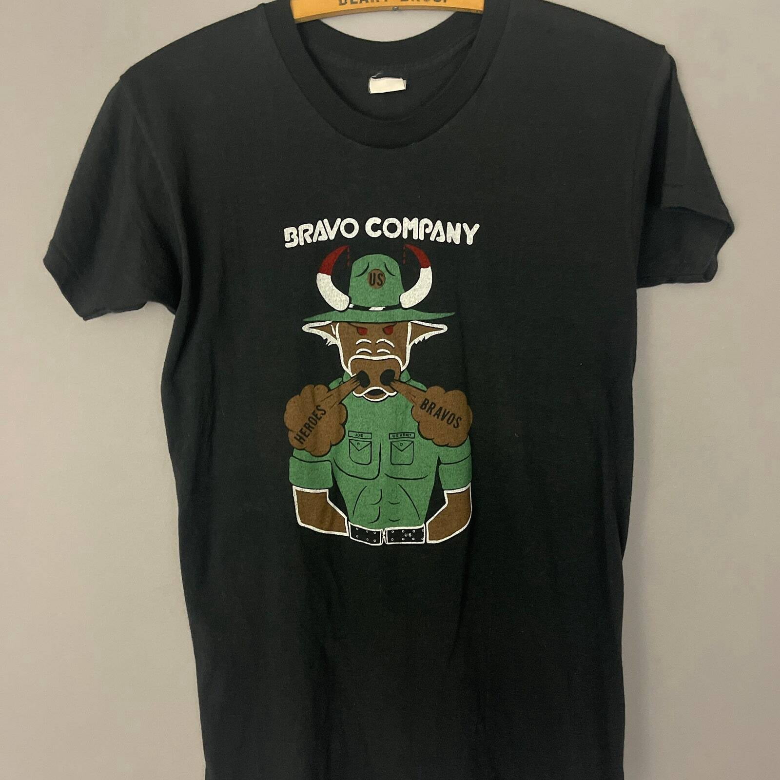 US Army Vintage T-Shirt Bravo Company Drill Sergeant HERO, 50/50 shirt ...
