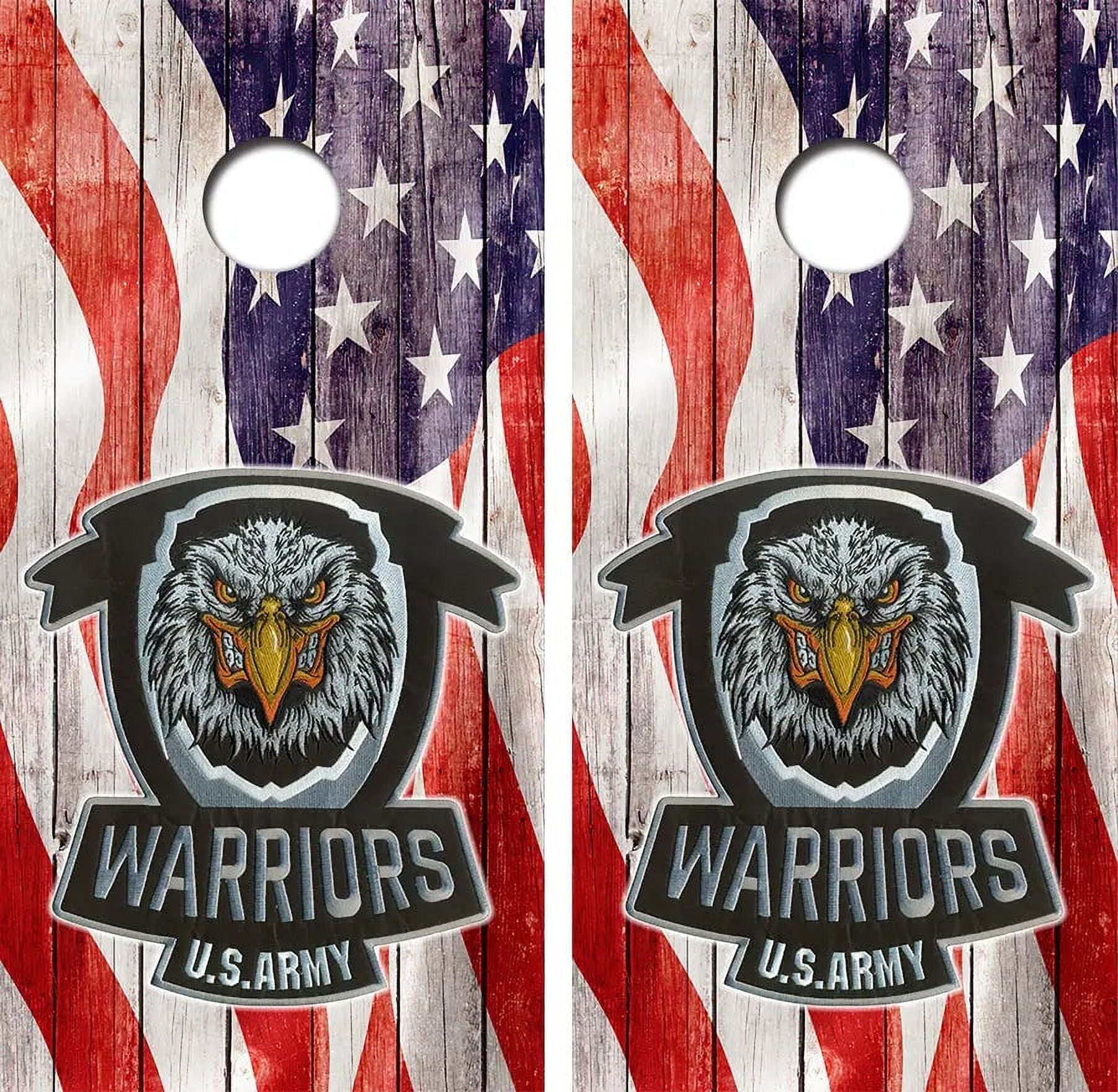 US Army Warriors Cornhole Wood Board Skin Wraps FREE LAMINATE - Walmart.com