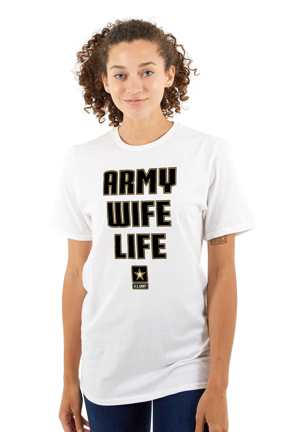 US Army Wife Life Military Logo Women Plus Size Graphic Tee Tees Brisco ...