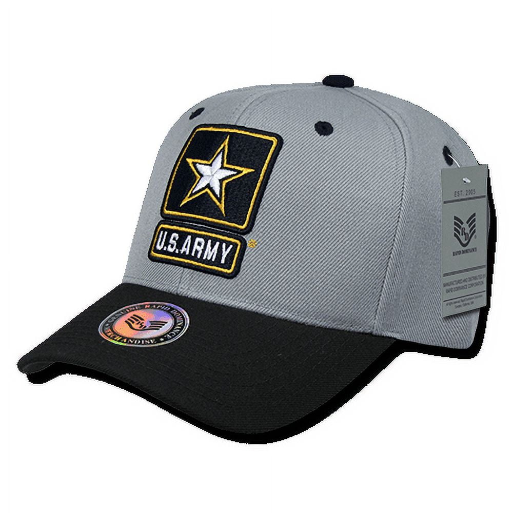 US Army Workout Military Official Branch Caps Hats Gray/Black - Walmart.com
