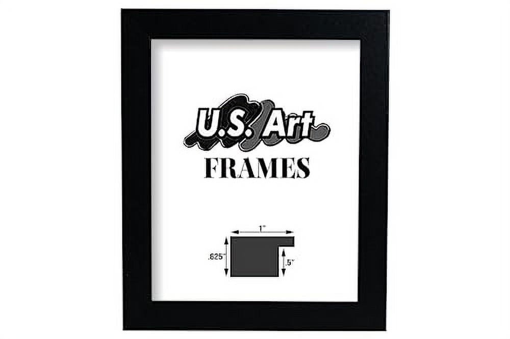 US Art 7x21 Black 1 Inch Flat MDF Wood Composite, Wall Decor Picture or ...