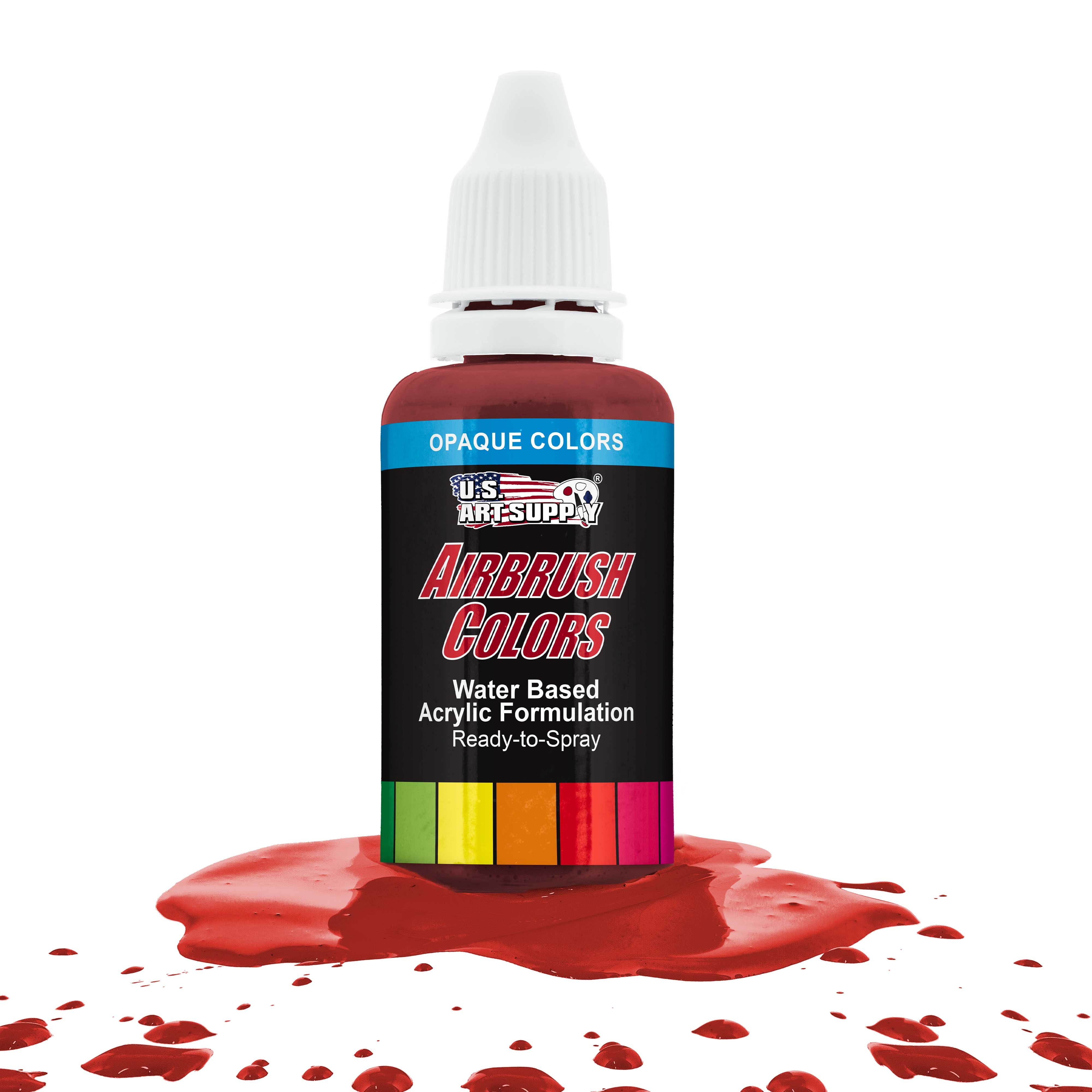 U.S. Art Supply 1-Ounce Opaque Crimson Red Airbrush Paint - Walmart.com