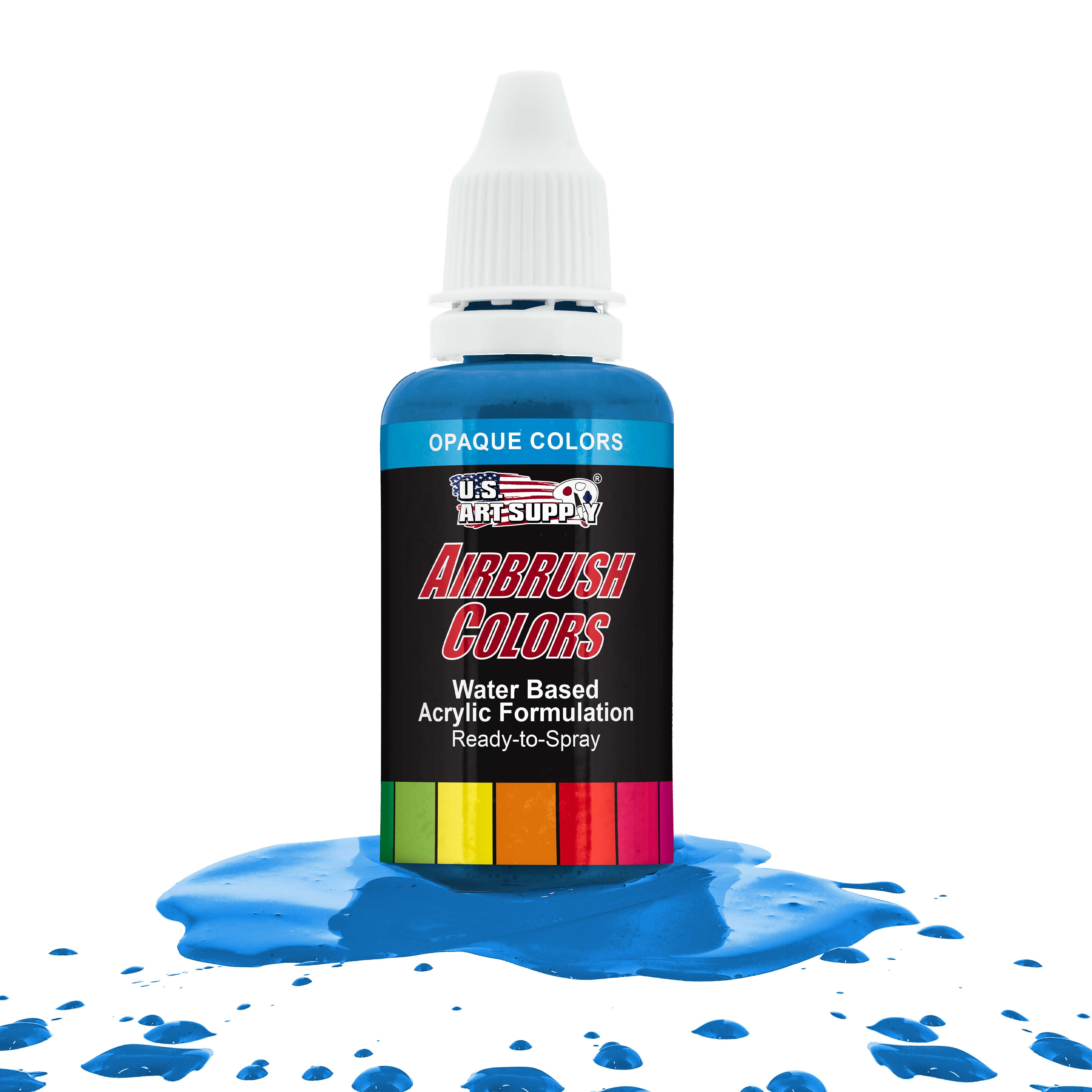 US Art Supply 1-Ounce Opaque Lake Blue Airbrush Paint - Walmart.com