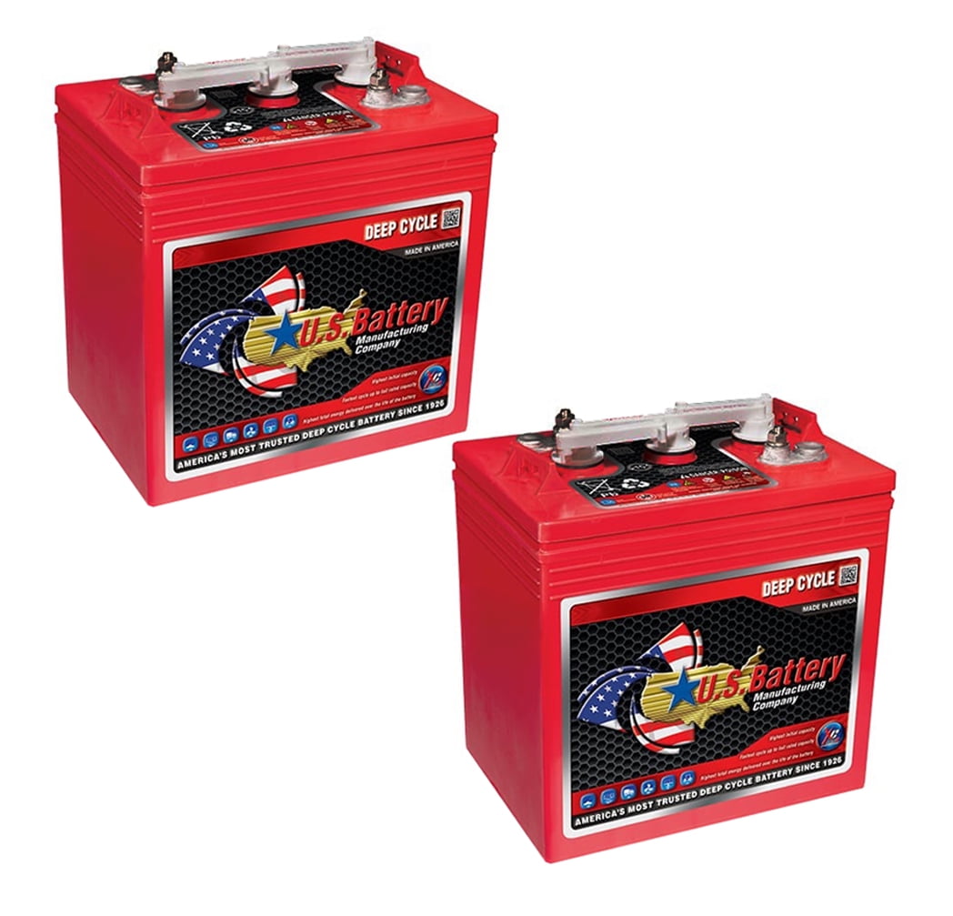 US Battery US-145-XC2 6V Group Size GC2 Deep Cycle Battery x 2 ...