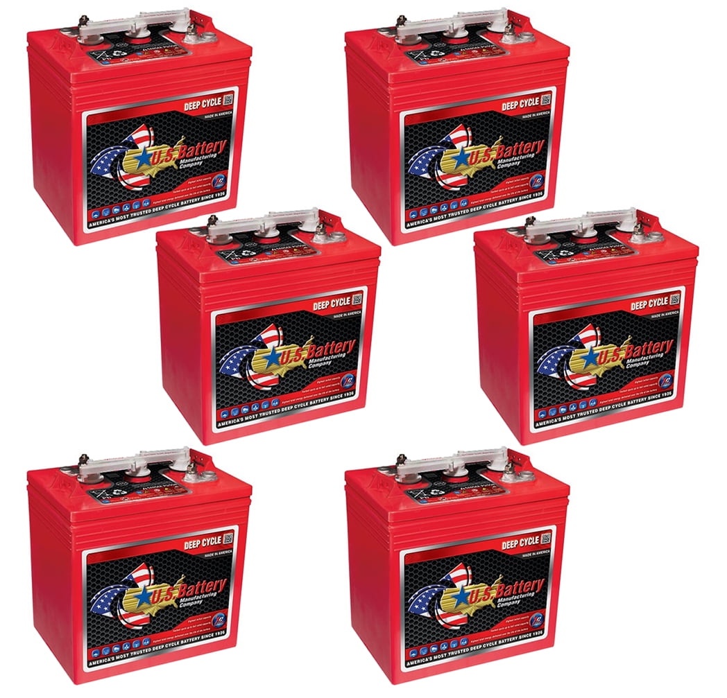 US Battery US145 XC2 6V, T145, Deep Cycle, 250 AH - Pack of 6 - Walmart.com