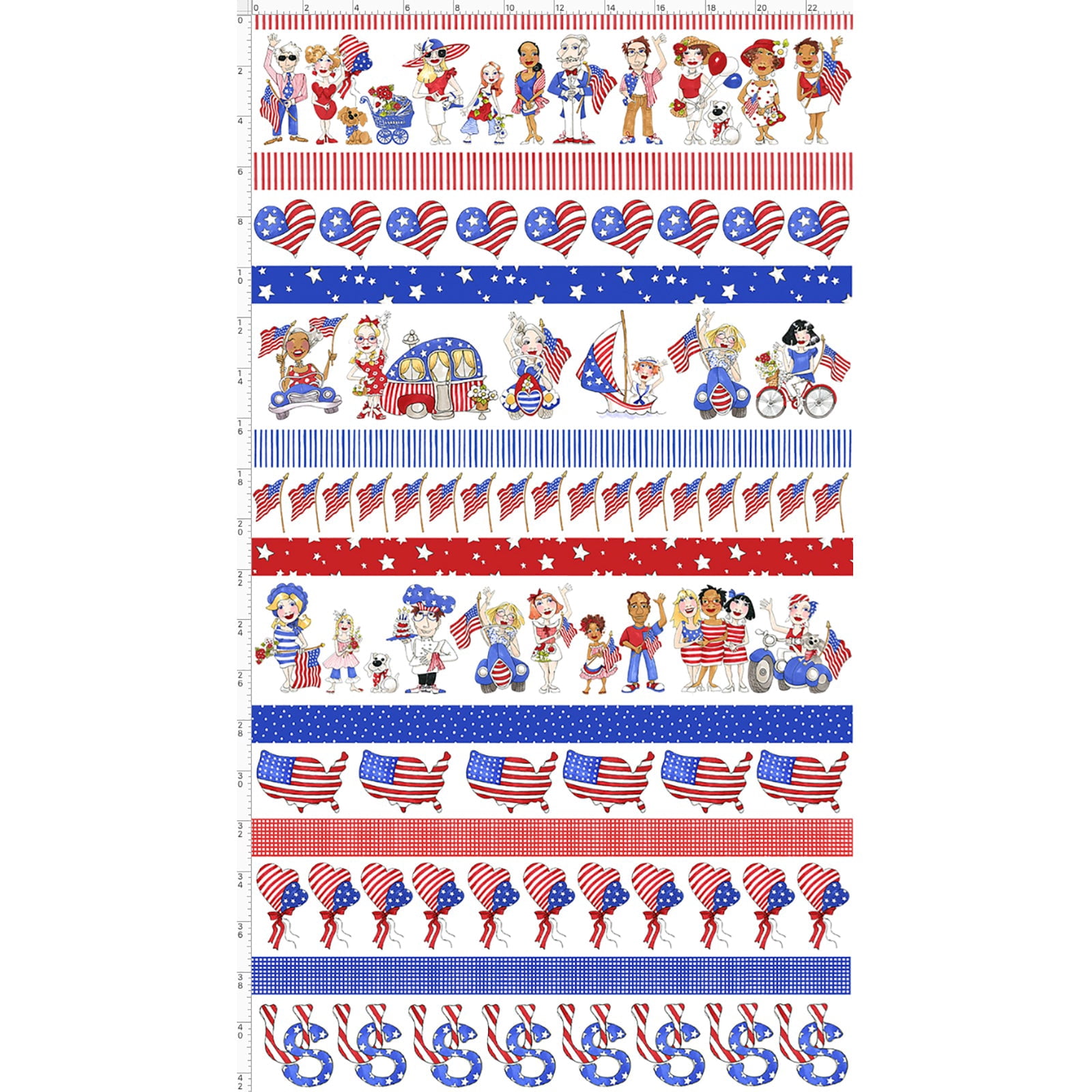 US Borders Fabric Panel - Walmart.com