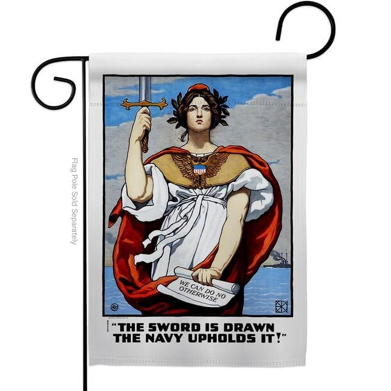 US Brotherhood G183035-BO 13 x 18.5 in. The Sword is Drawn Garden Flag ...