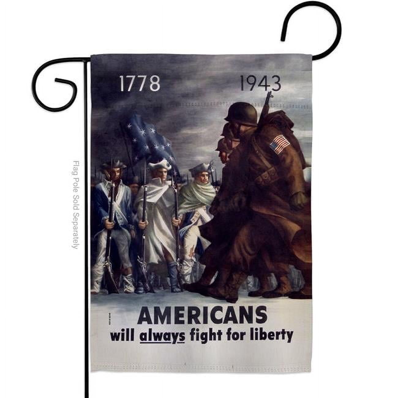 US Brotherhood G183038-BO 13 x 18.5 in. Always Fight for Liberty Garden ...