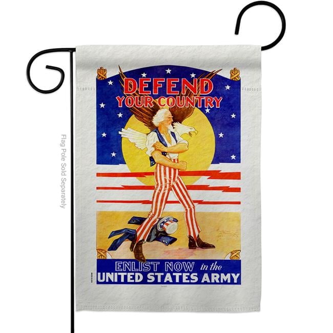 US Brotherhood G183053-BO 13 x 18.5 in. Defend Your Country Garden Flag ...
