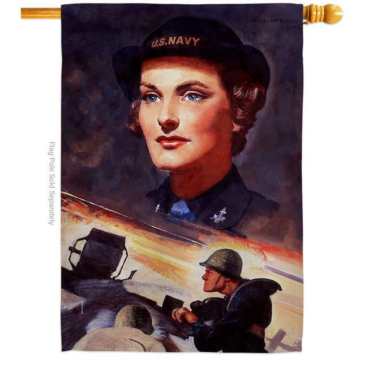 US Brotherhood H183006-BO 28 x 40 in. WAVE with Gun Crew House Flag ...