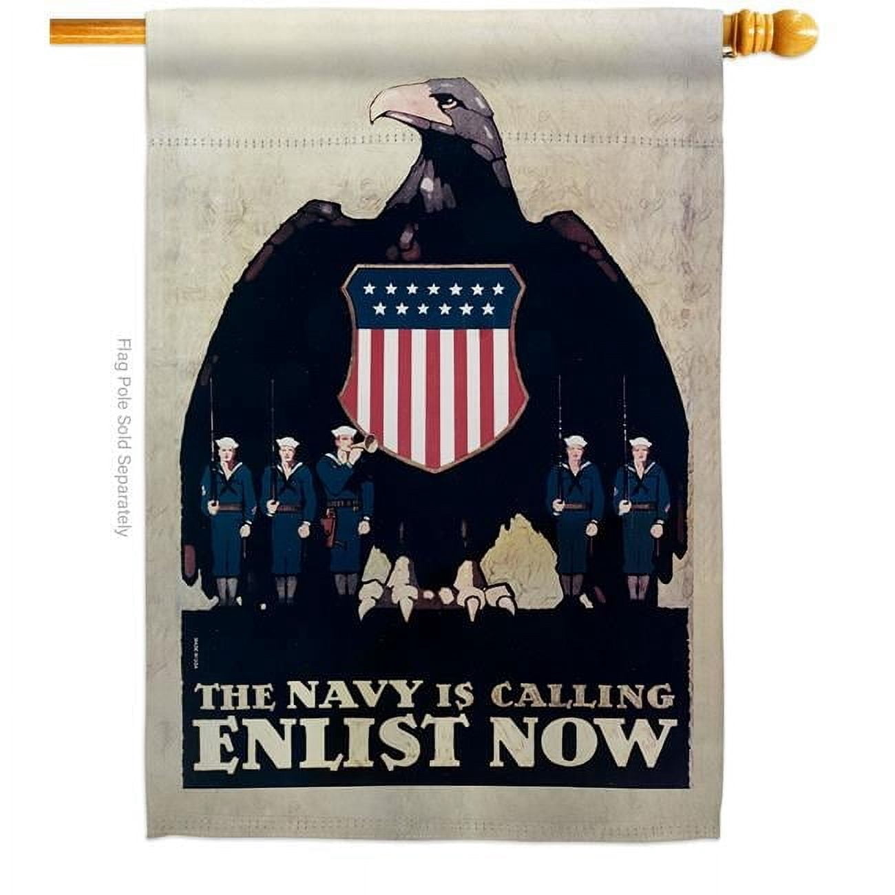 US Brotherhood H183028-BO 28 x 40 in. Calling Enlist Now House Flag ...
