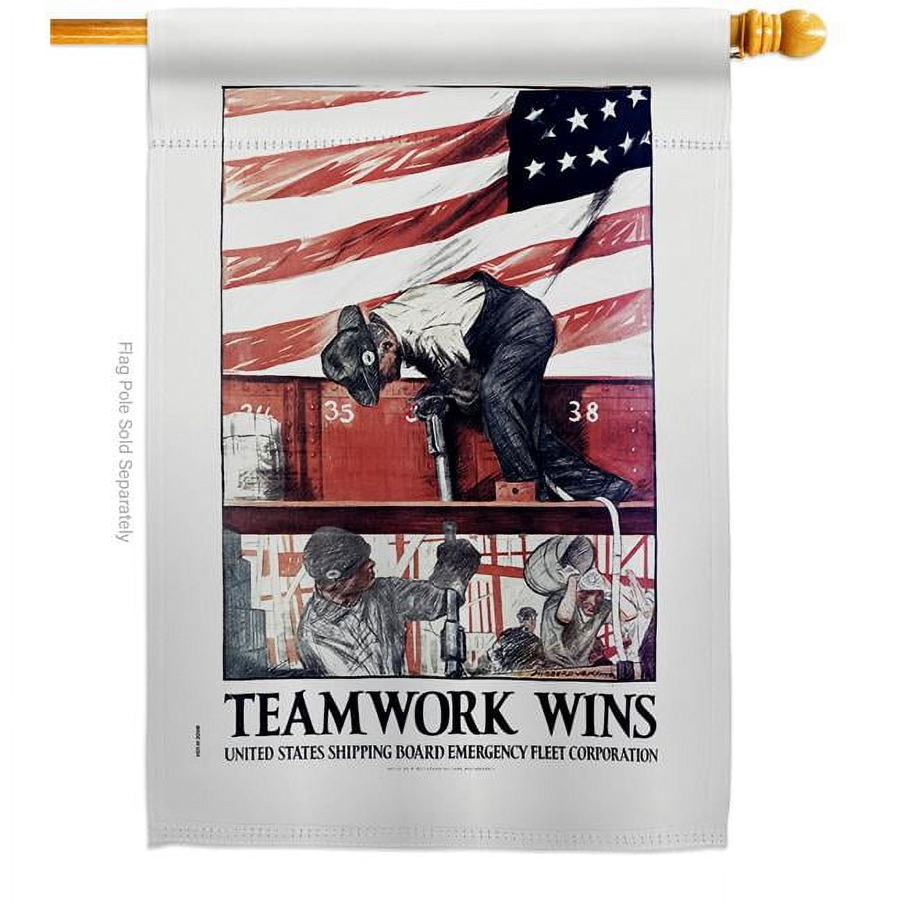 US Brotherhood H183030-BO 28 x 40 in. Teamwork Wins House Flag with ...