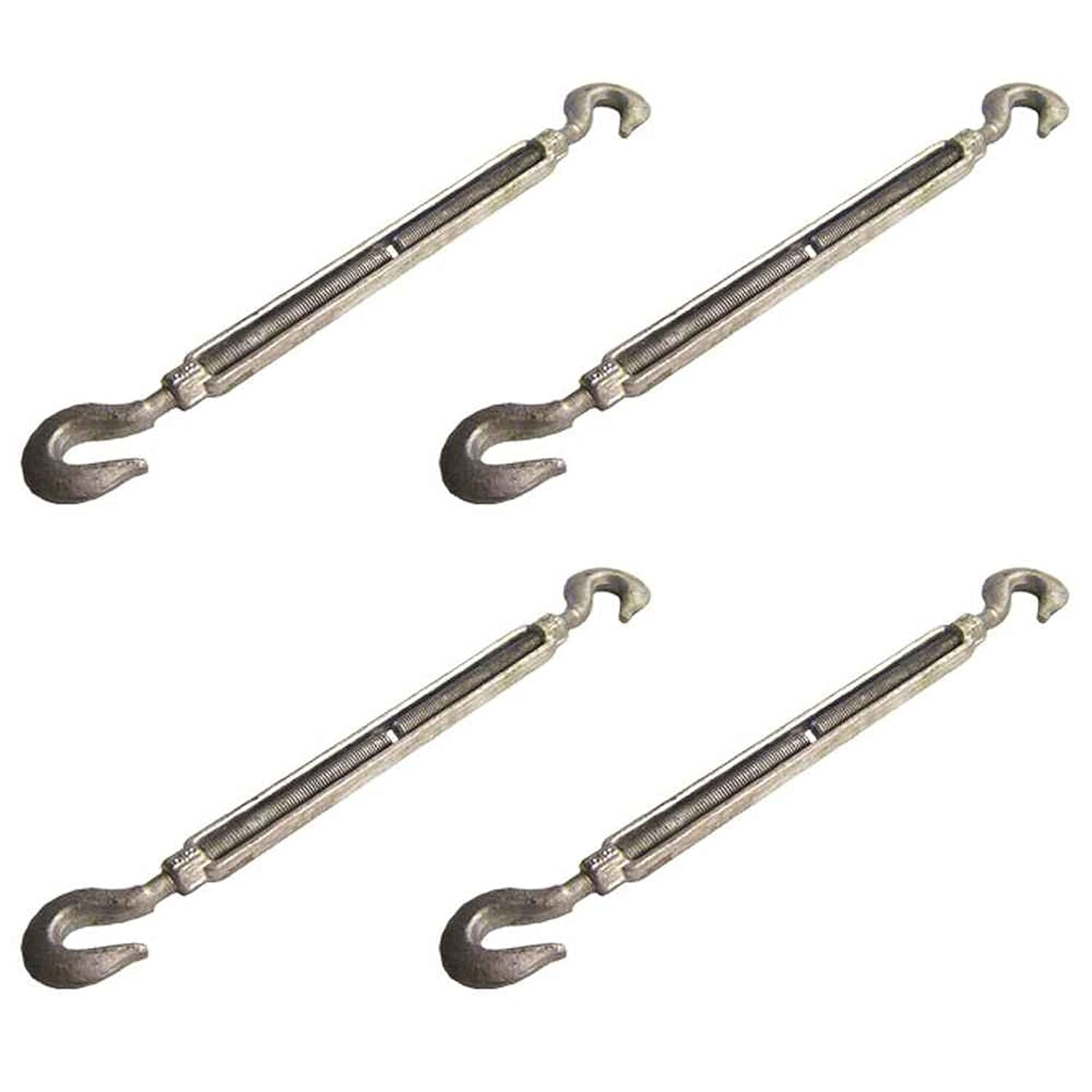 US Cargo Control 1/2 Inch x 12 Inch Hook and Hook Galvanized Turnbuckle ...
