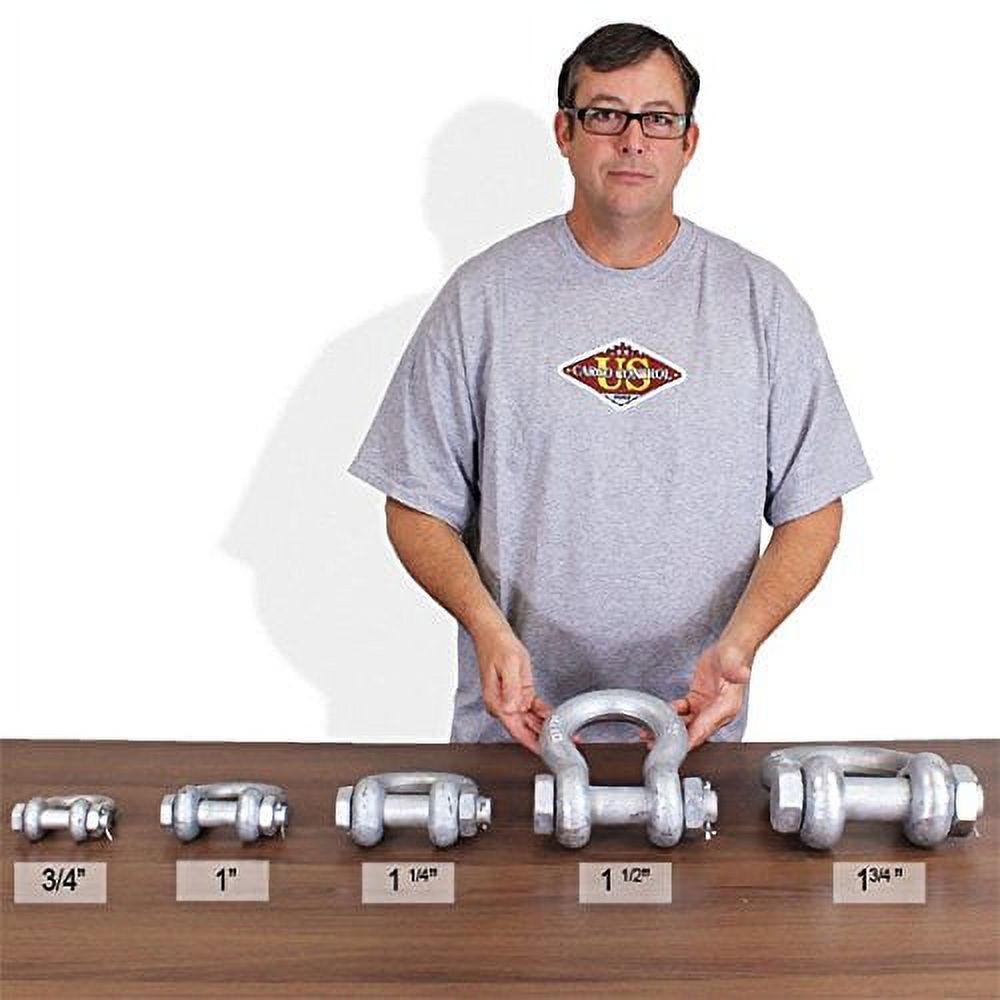 US Cargo Control 1 Inch Galvanized Bolt Type Anchor Shackles in a 2 ...