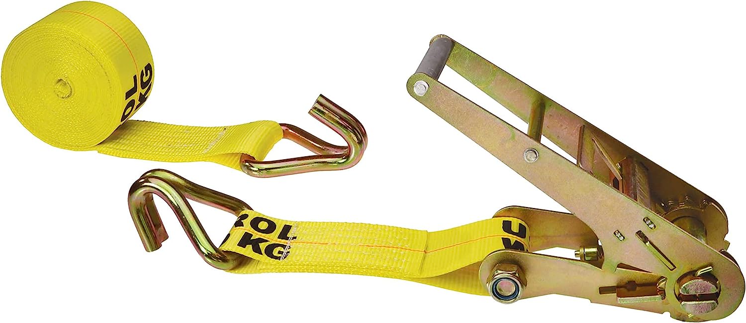 US Cargo Control 3 Inch x 20 Foot Ratchet Strap with Wire Hooks, 3 Inch ...