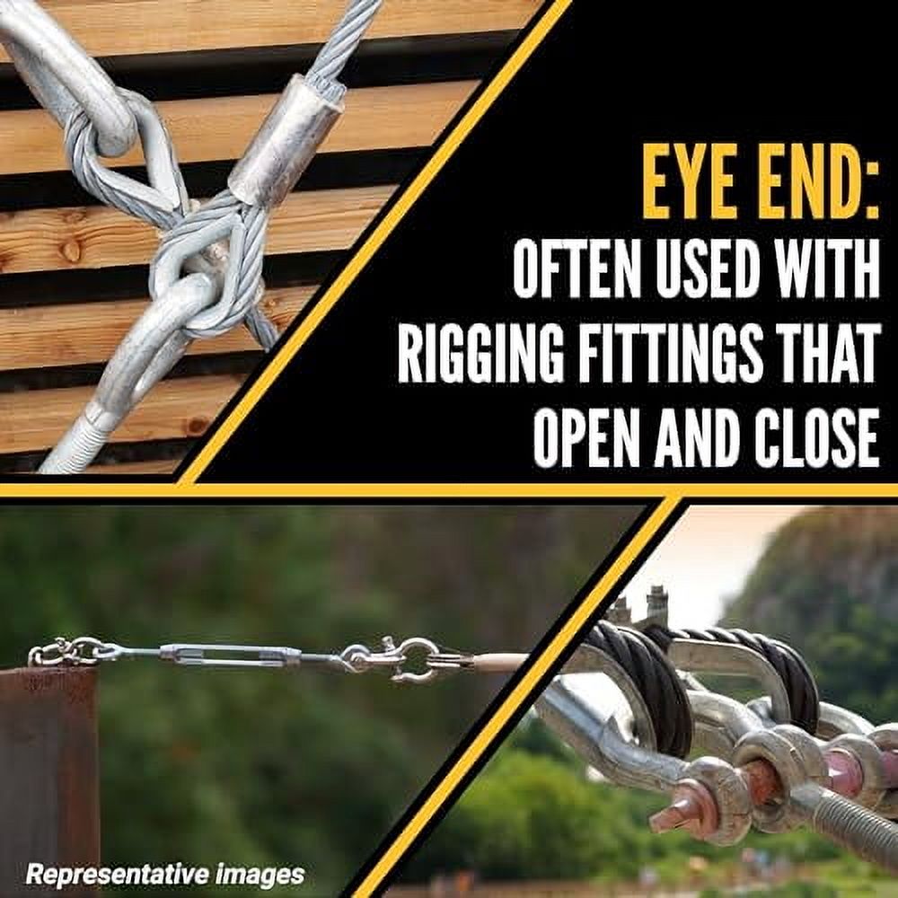 US Cargo Control 7/8 Inch x 12 Inch Eye and Eye Galvanized Turnbuckle ...