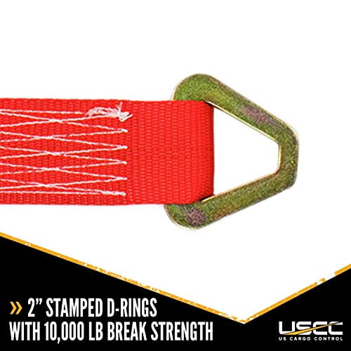 US Cargo Control Axle Strap, 2 Inch X 2 Foot Red Axle Strap, Includes 2 ...