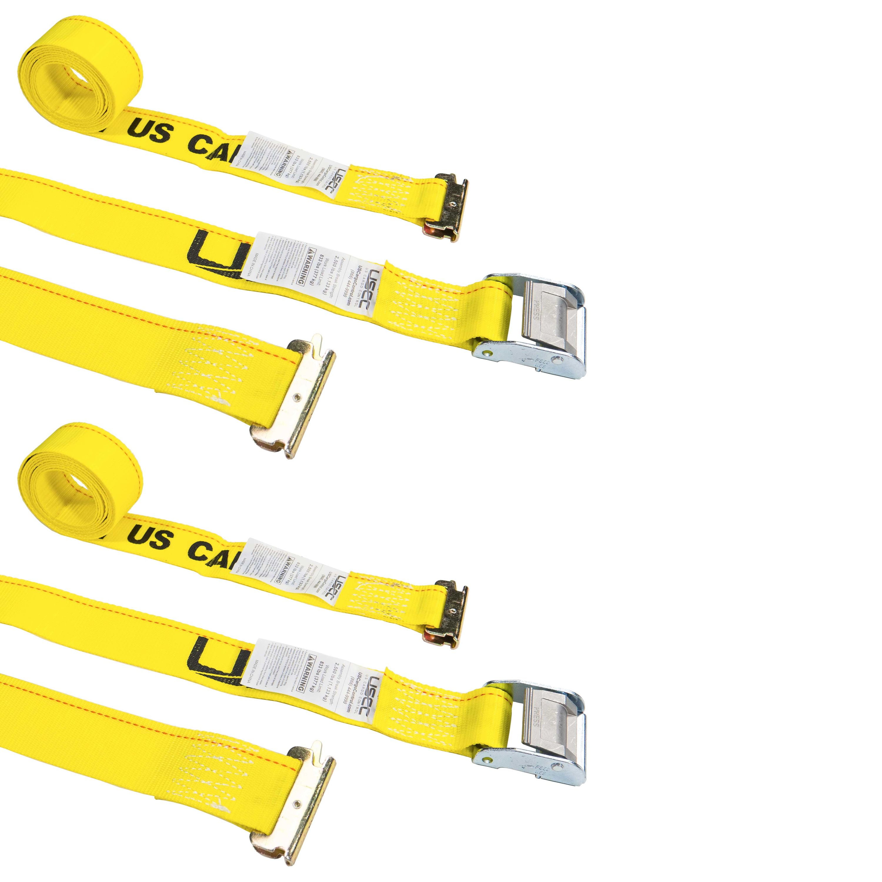 US Cargo Control E Track Cam Buckle Strap - 2 Inch X 12 Foot Yellow E ...