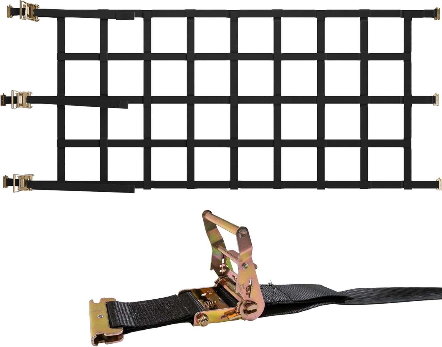 US Cargo Control E Track Cargo Nets for Trailer 82" x 42", Adjustable ...