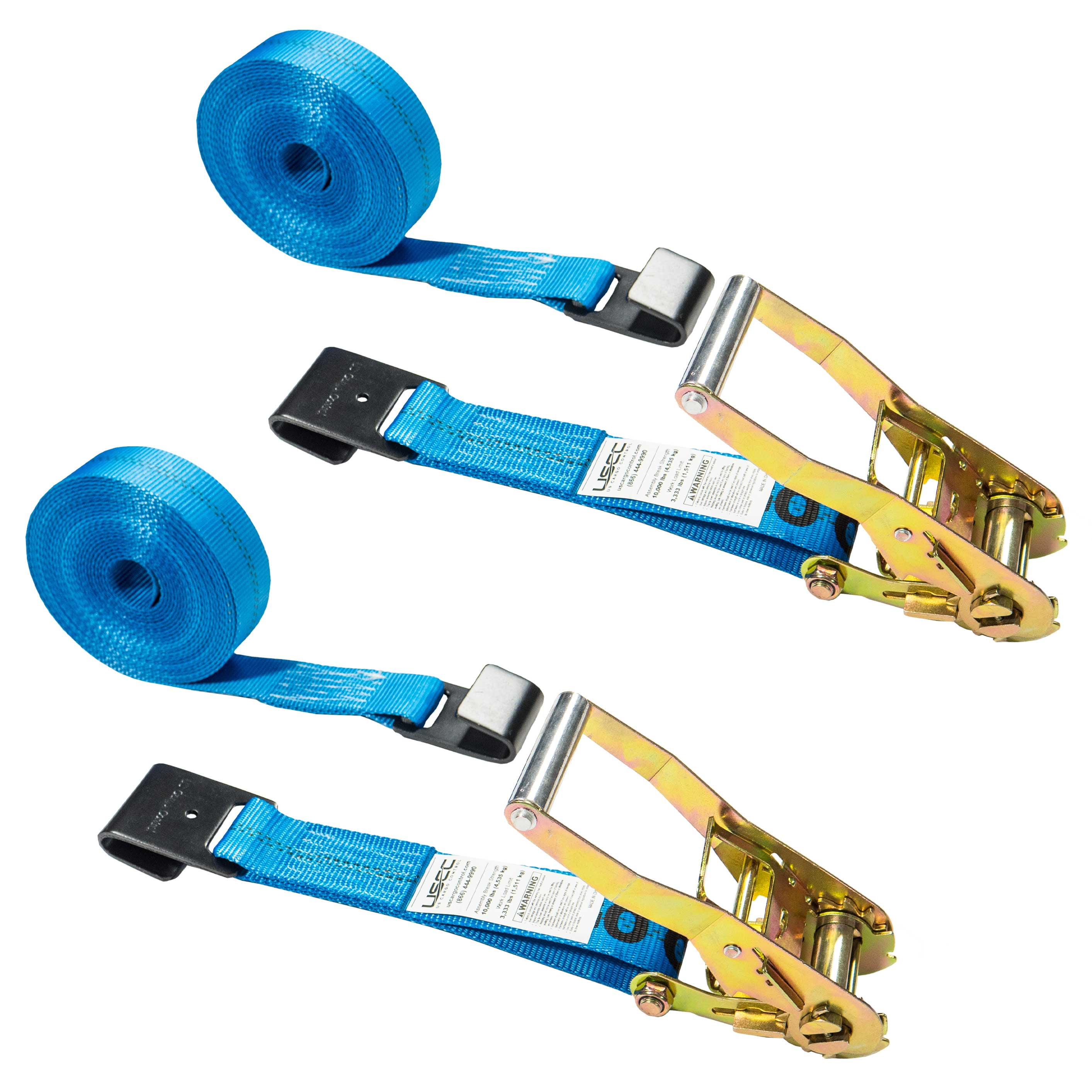 US Cargo Control, Flat Hook Ratchet Strap, Ratchet Strap Tie Down, 2 ...