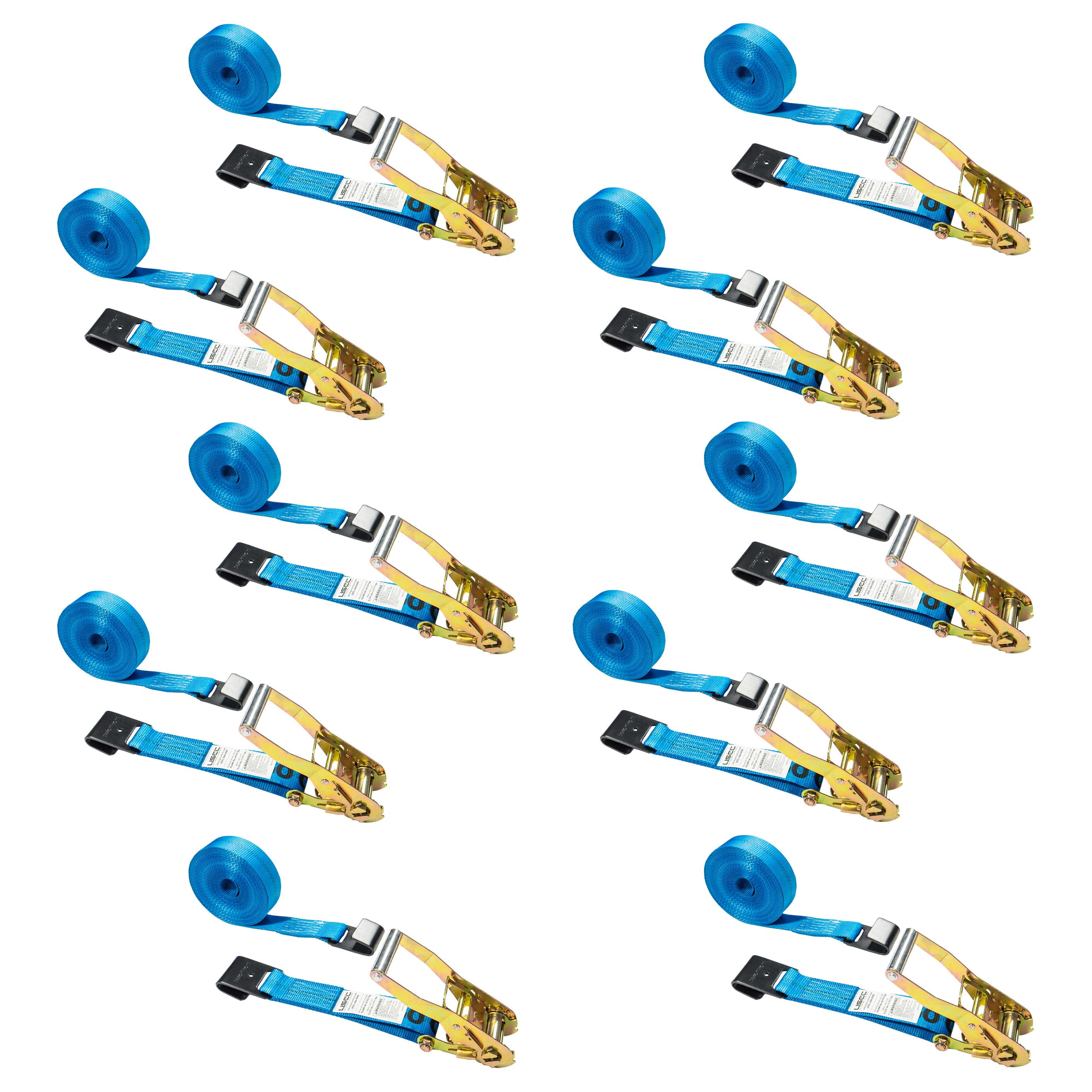 US Cargo Control, Flat Hook Ratchet Strap, Ratchet Strap Tie Down, 2 ...