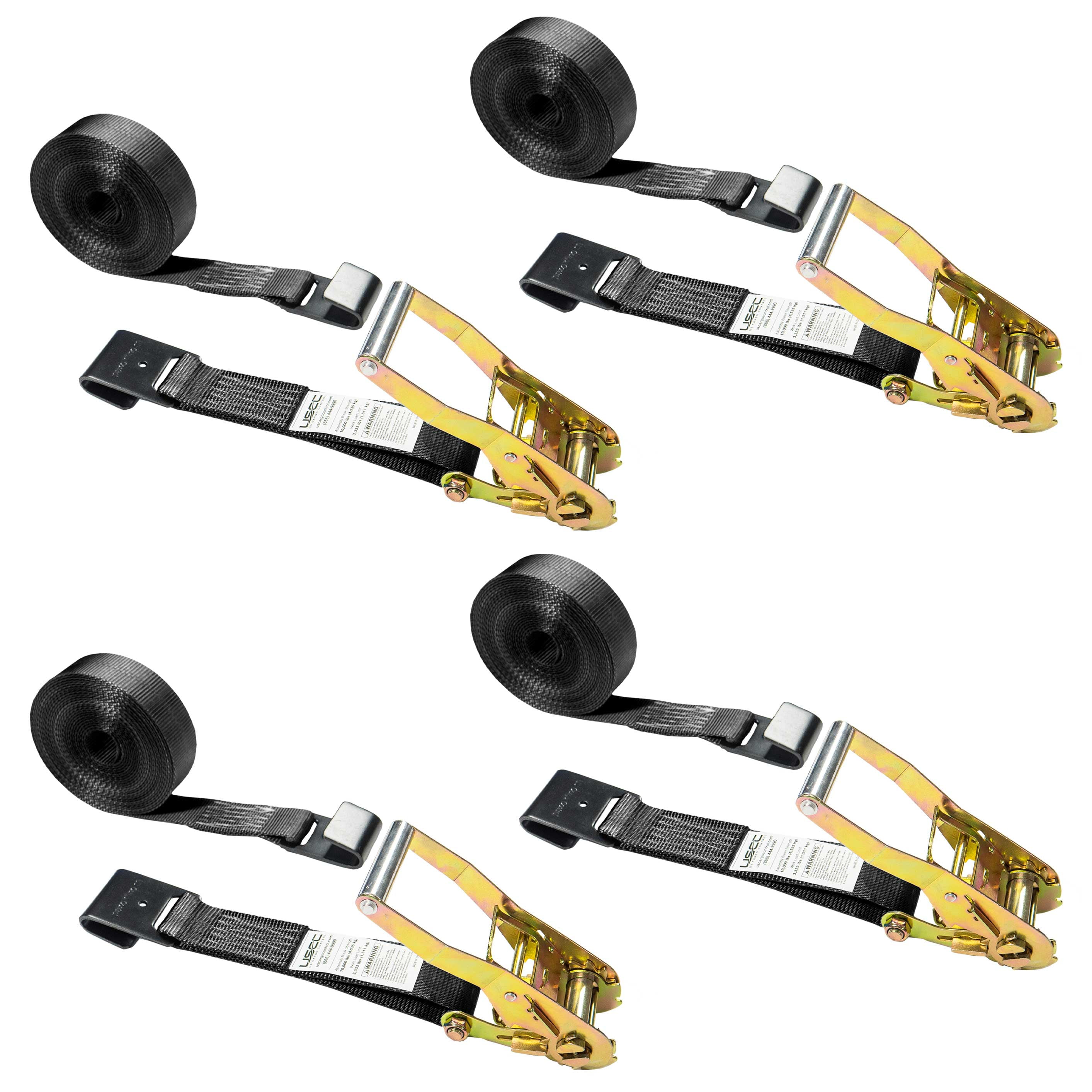 US Cargo Control, Flat Hook Ratchet Strap, Ratchet Tie Down, 2 Inch X ...