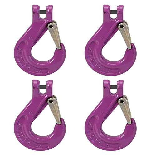 US Cargo Control KWB 3/8 Inch Clevis Sling Hooks (4-Pack), Grade 100 ...