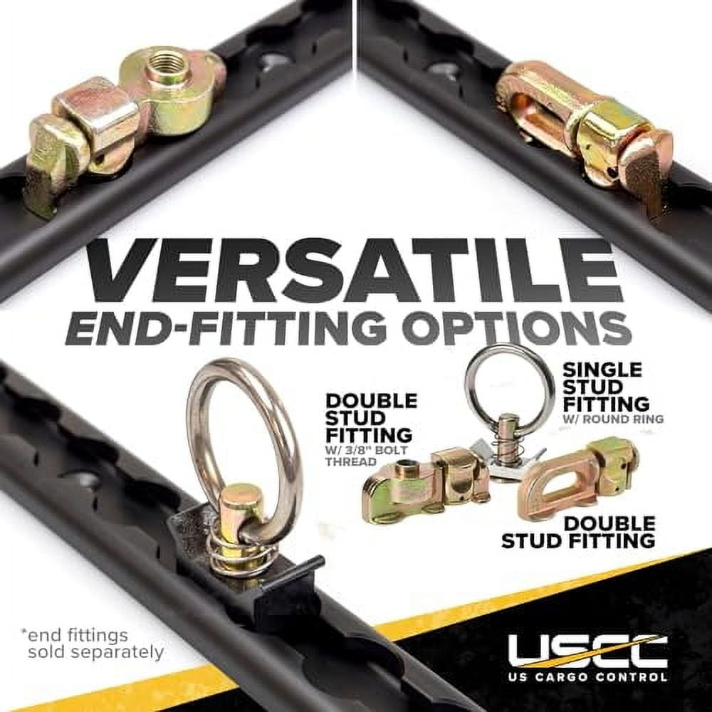 US Cargo Control L Track Tie Down System, Includes (4) USA Made 4-Foot ...