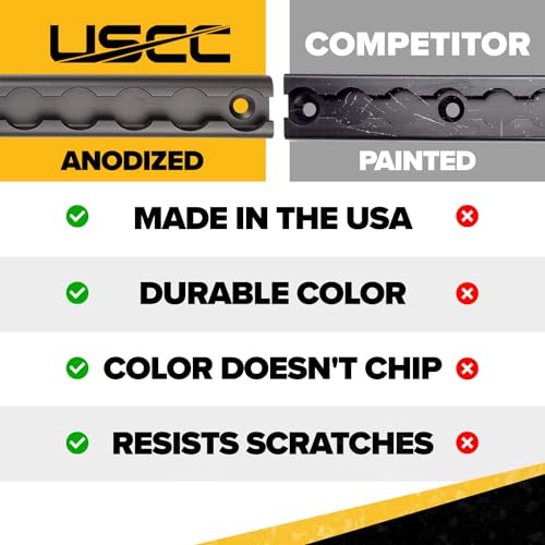 US Cargo Control L Track Tie Down System, includes (4) 4 Foot Black ...