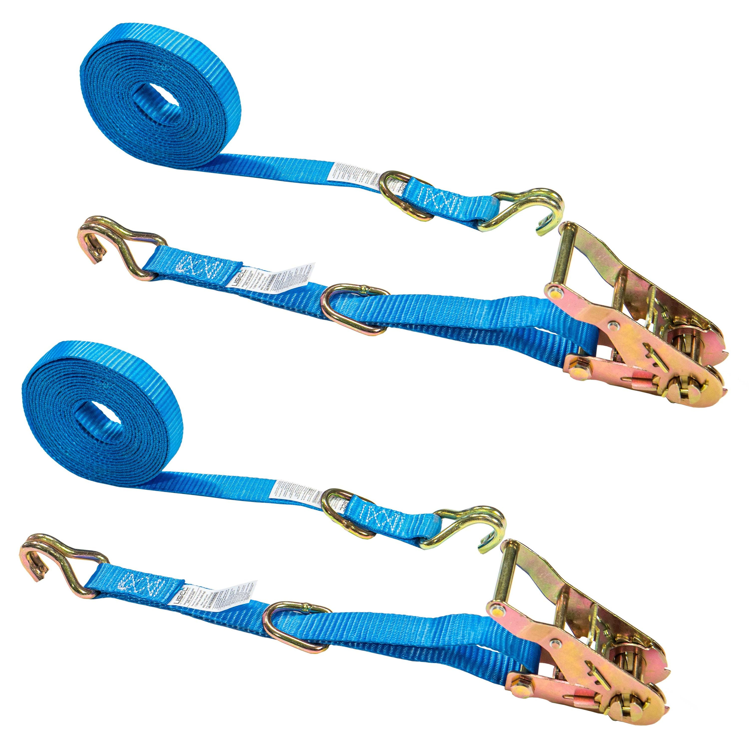 US Cargo Control, Ratchet Strap Tie Downs, J Hook End Fittings With ...