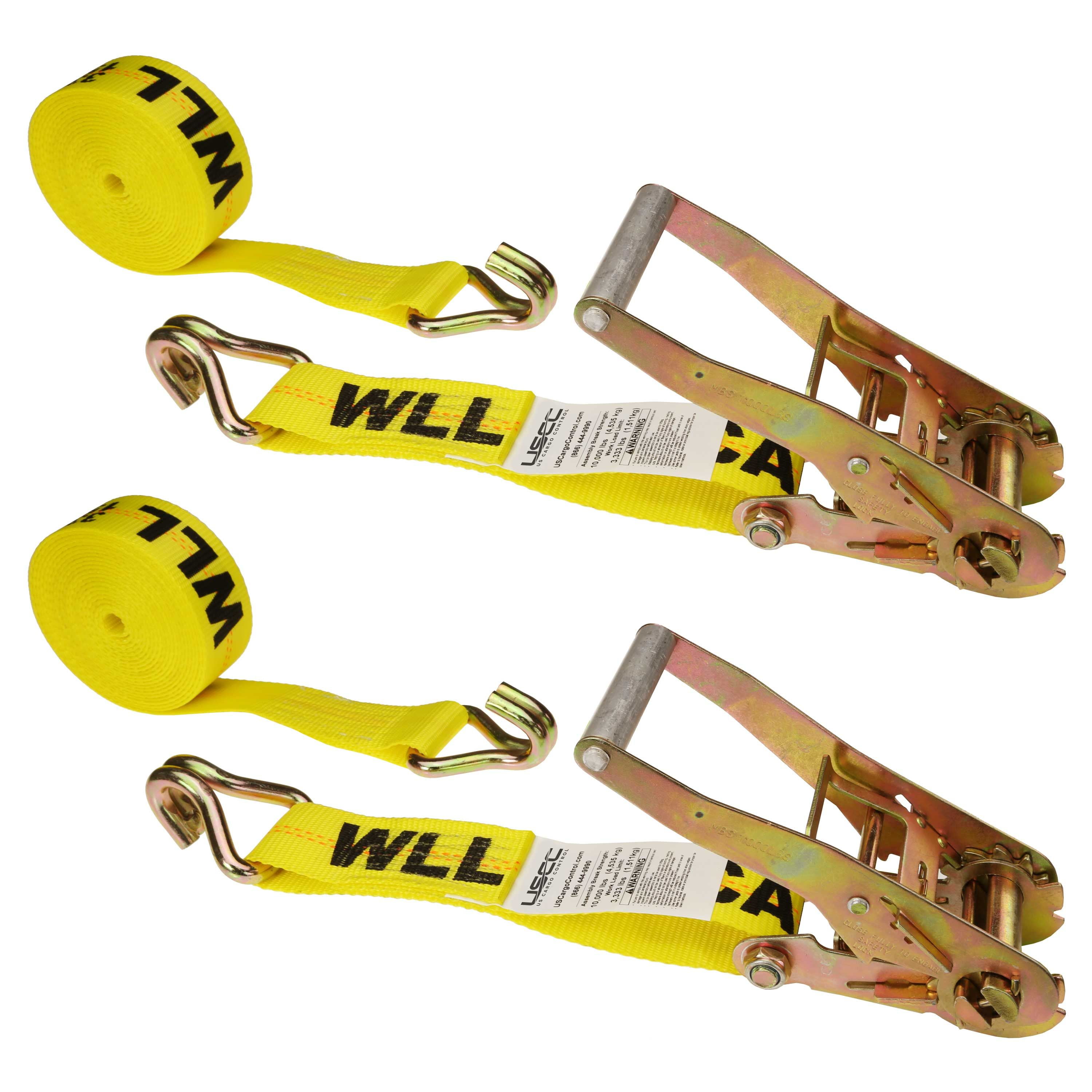 US Cargo Control Ratchet Straps, 2 Inch x 24 Foot Ratchet Straps, 2 ...