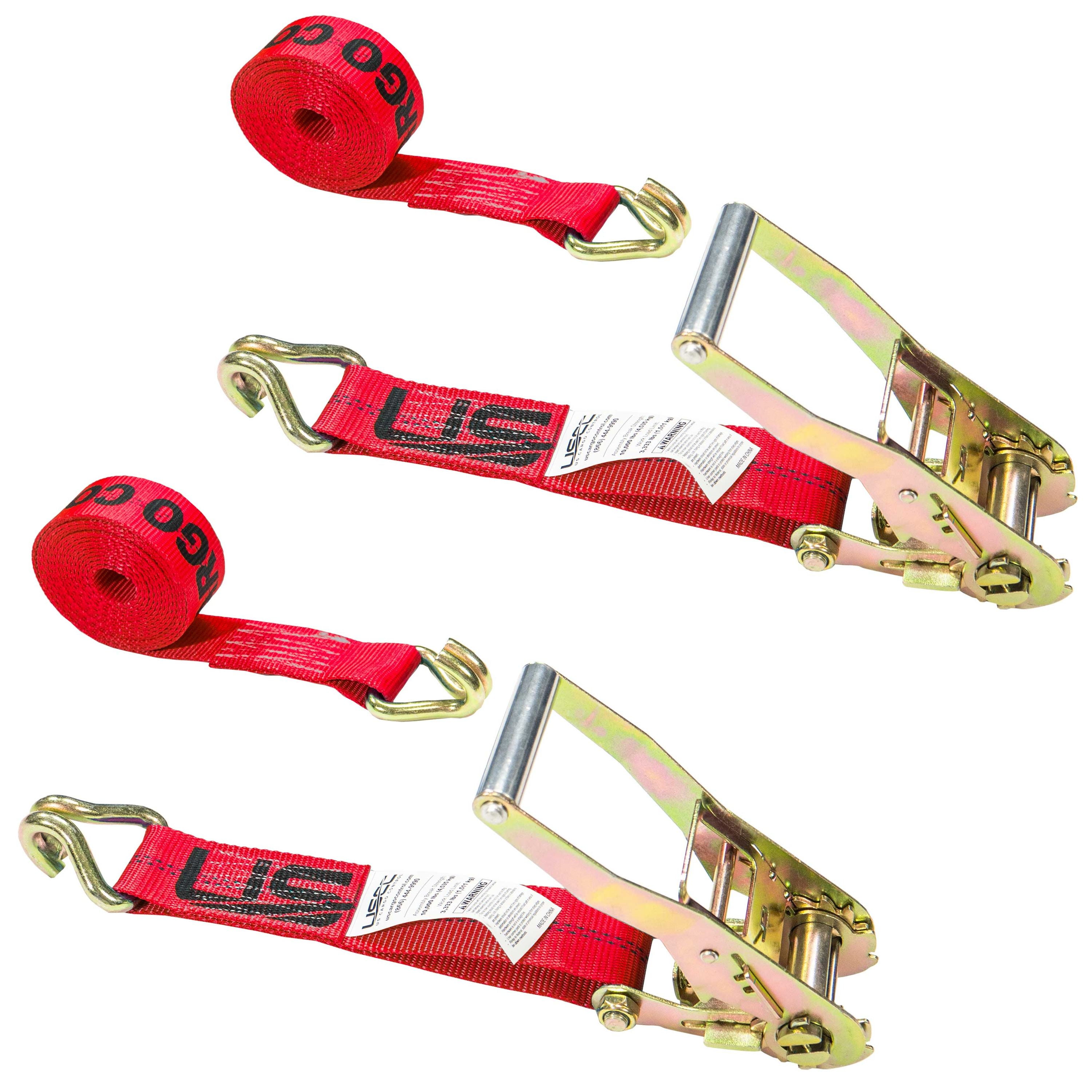 US Cargo Control Ratchet Tie Down Straps, 2 Inch x 12 Foot Ratchet ...