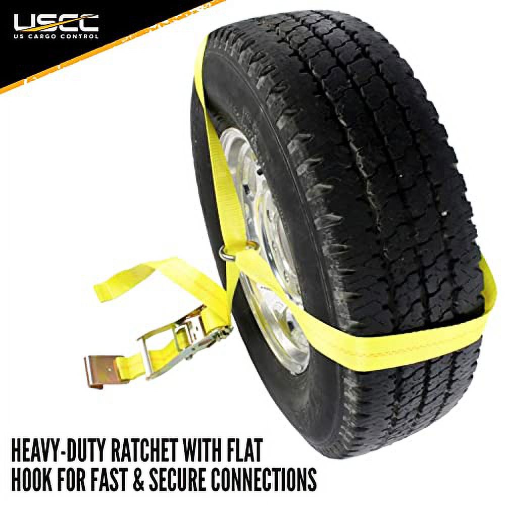 US Cargo Control Side Mount Wheel Net with Ratchet and Flat Hook, Easy ...