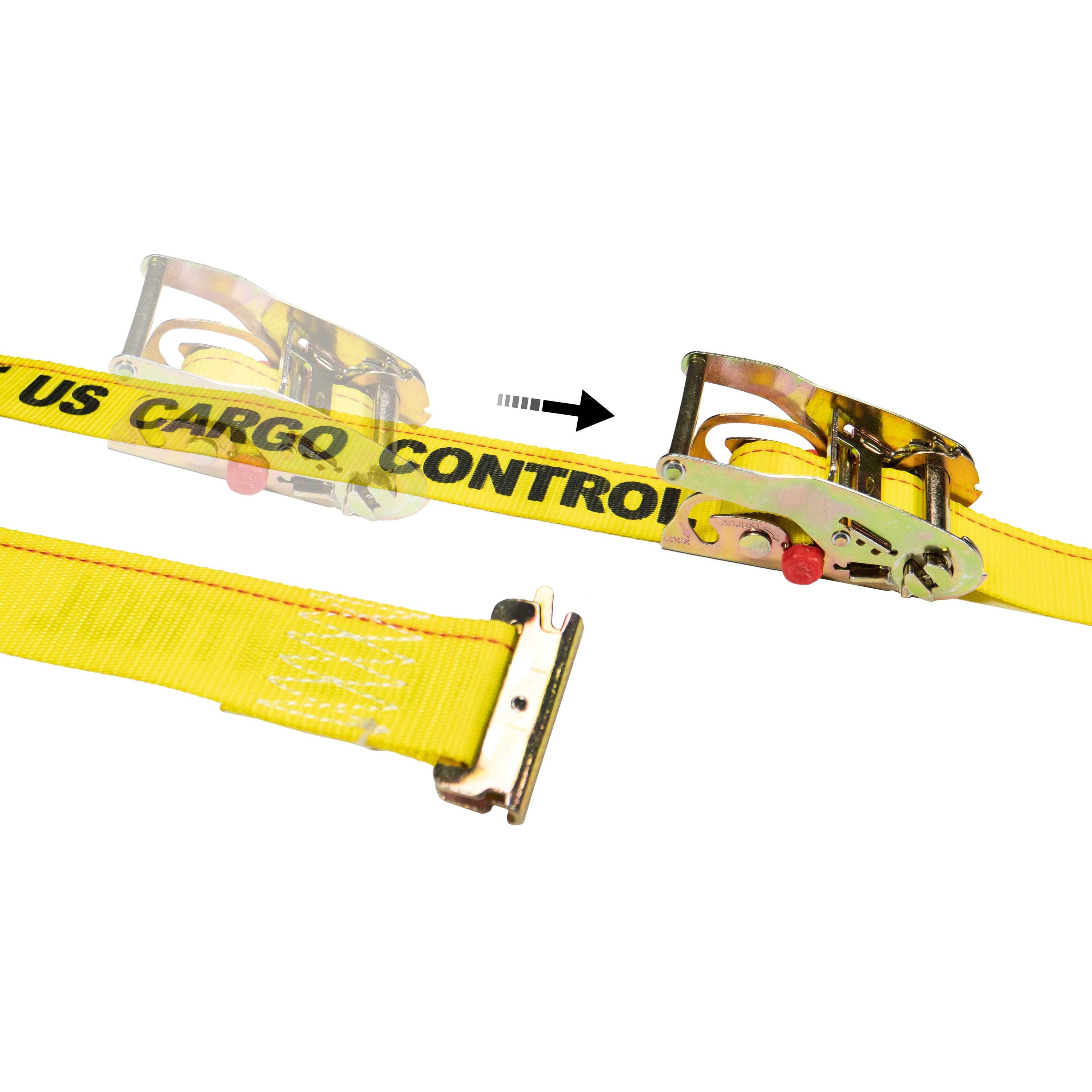 US Cargo Control Sliding E Track Ratchet Strap - 2-Inch x 12-Foot ...