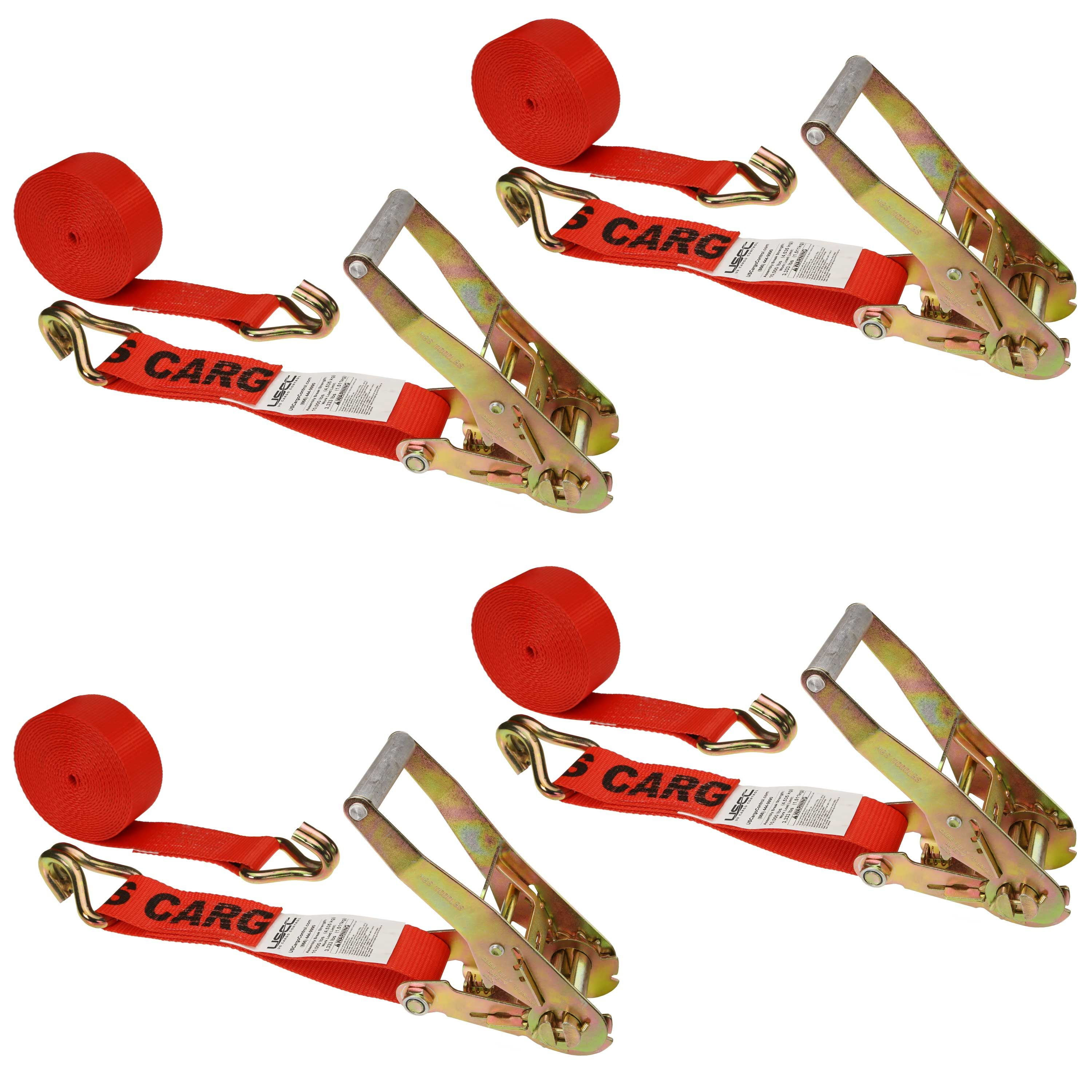 US Cargo Control, Wire Hook Ratchet Straps, 2 Inch Wide X 30 Foot Long ...