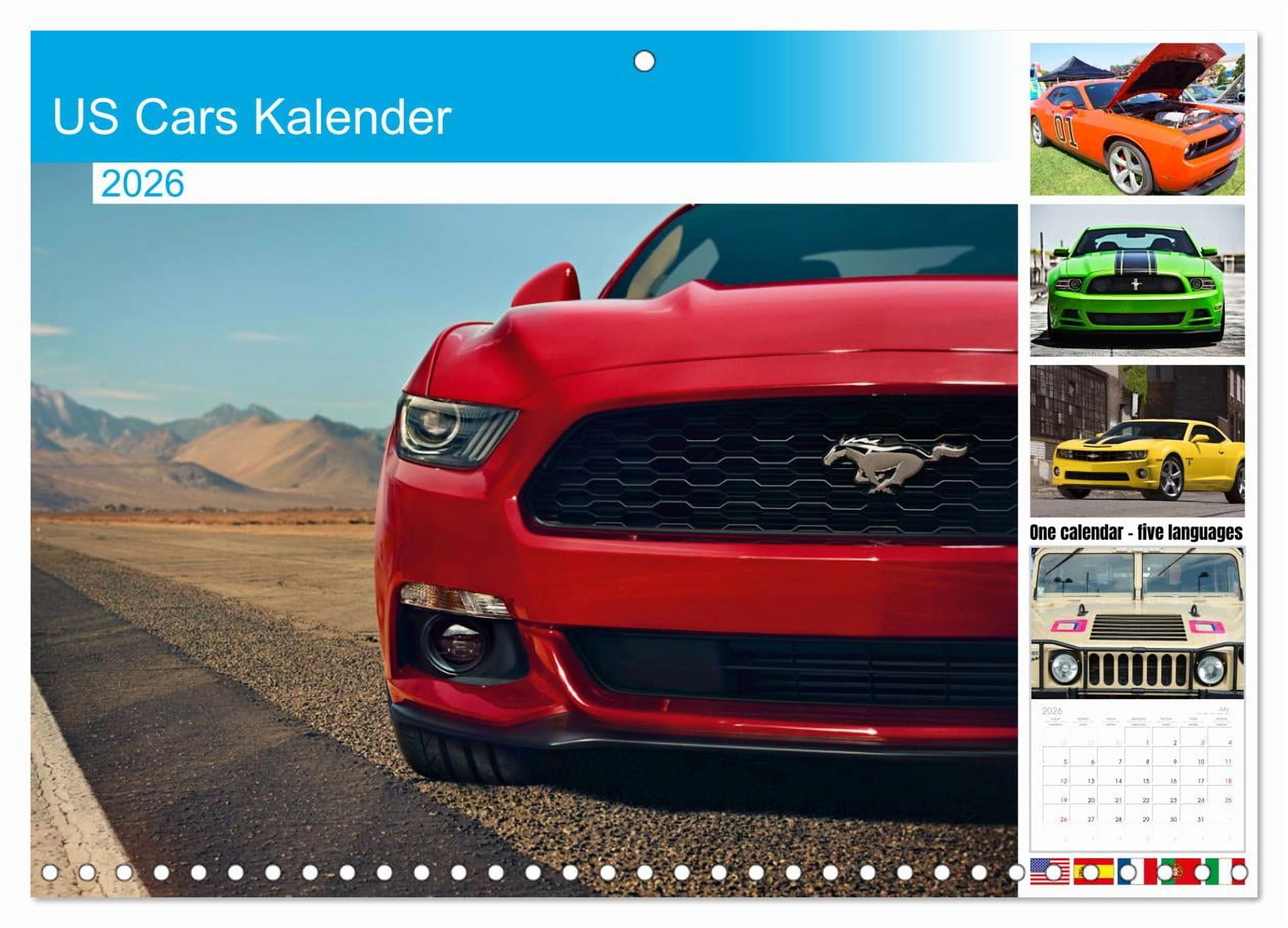 US Cars Kalender (Monthly Wall Calendar 2026 11.7 x 16.5 (open ...
