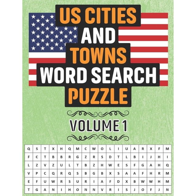 US Cities And Towns Word Search Puzzle : 50 Educational Word Search ...