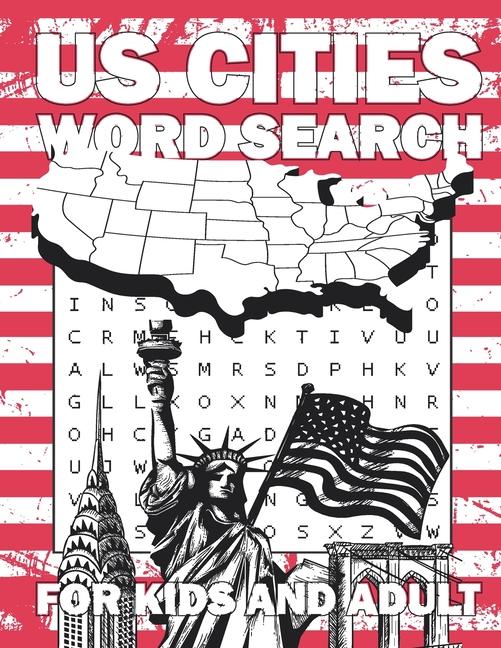 US Cities Word Search For Kids And Adult : Word Search Puzzle Book Of ...