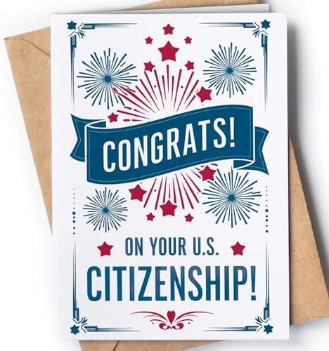 US Citizenship Congratulations Card - Proud to Be an American Citizen ...
