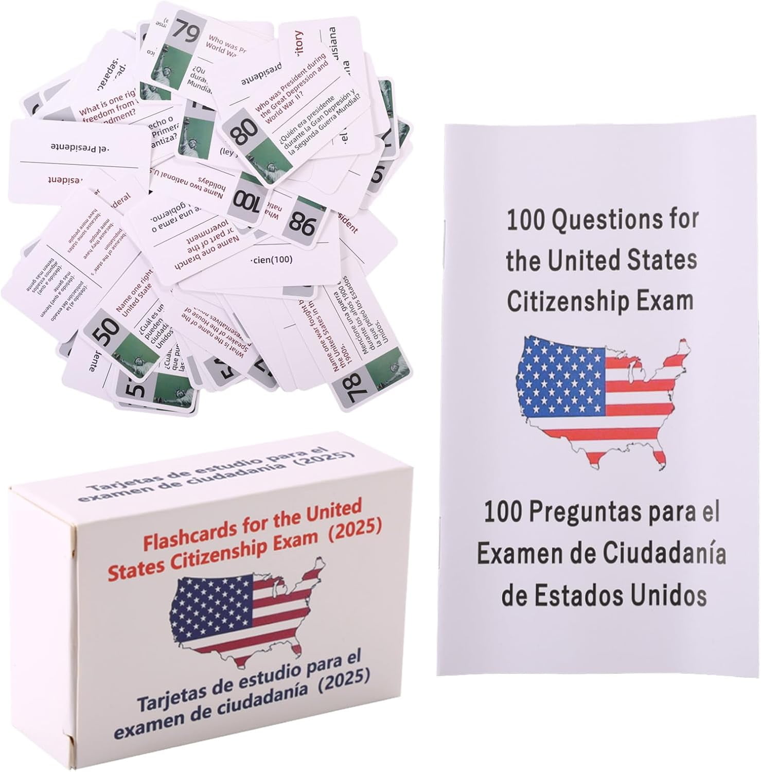 US Citizenship Flash Cards 2025, Naturalization Study Guide English ...