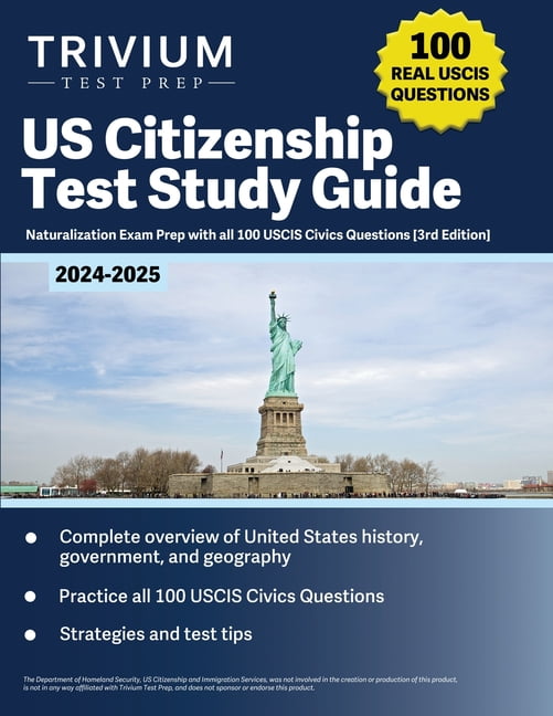 US Citizenship Test Study Guide 2024-2025: Naturalization Exam Prep ...