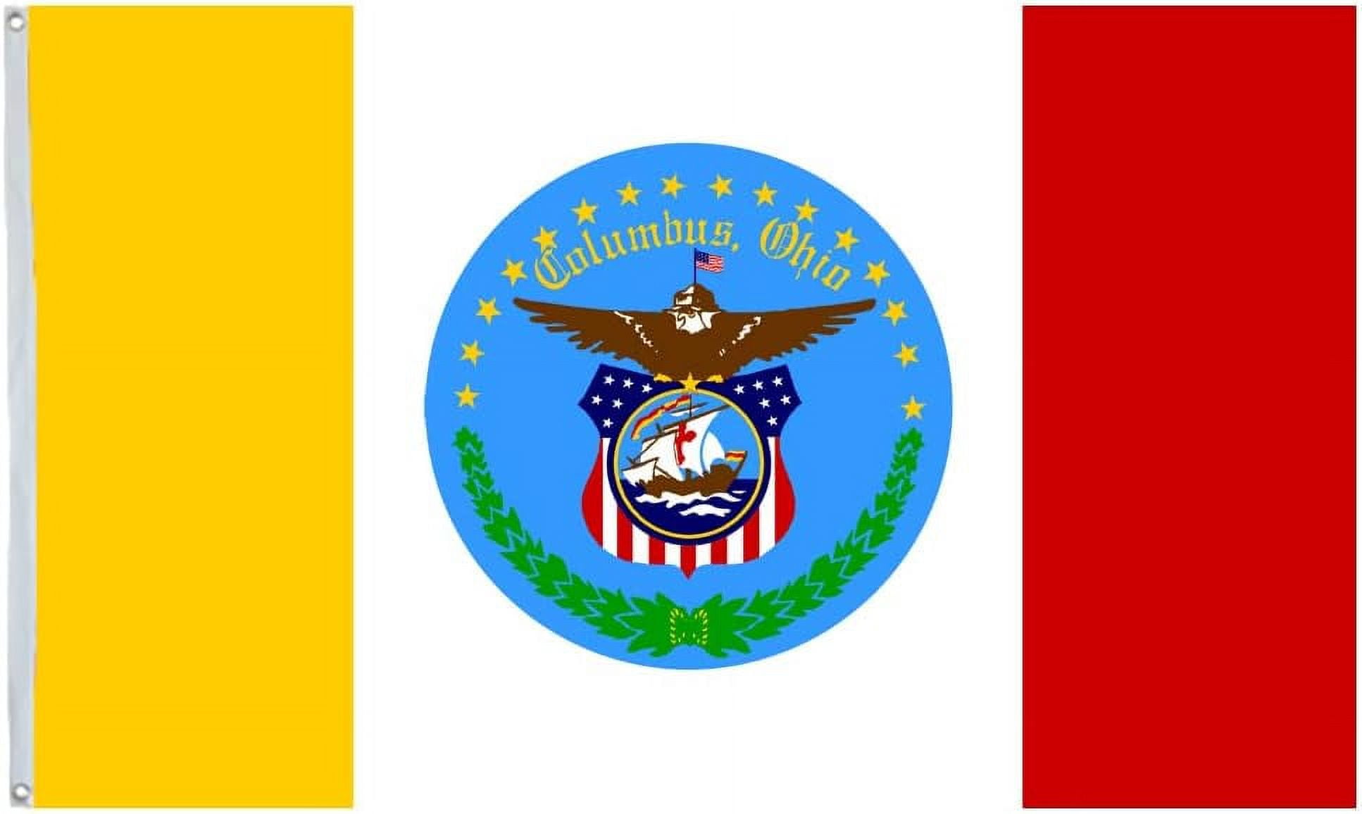 US City flag Columbus-Ohio flags 3x5 Ft - UV Fade Resistant Double ...