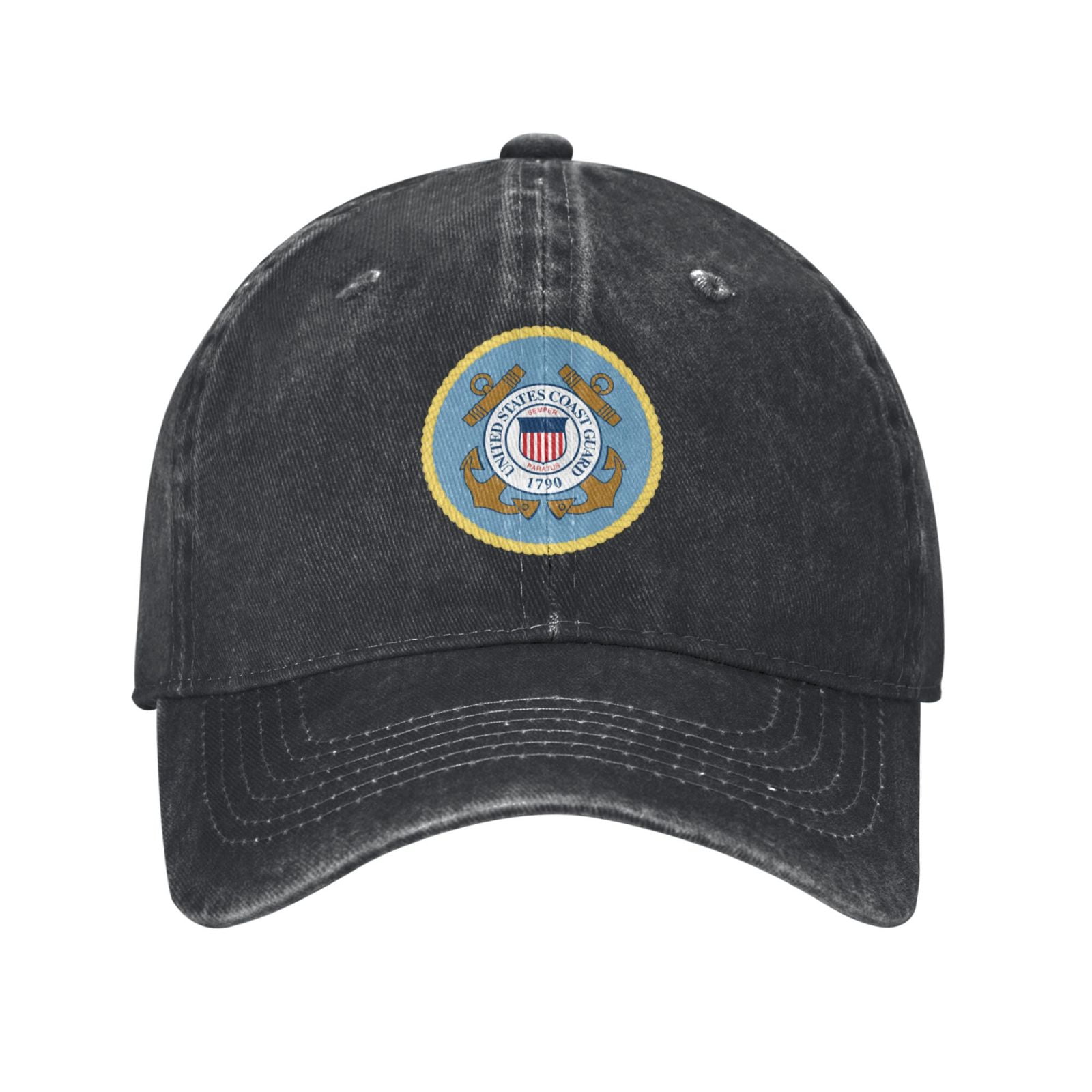 US Coast Guard Baseball Cap Washed Denim Adjustable Fashion Caps for ...