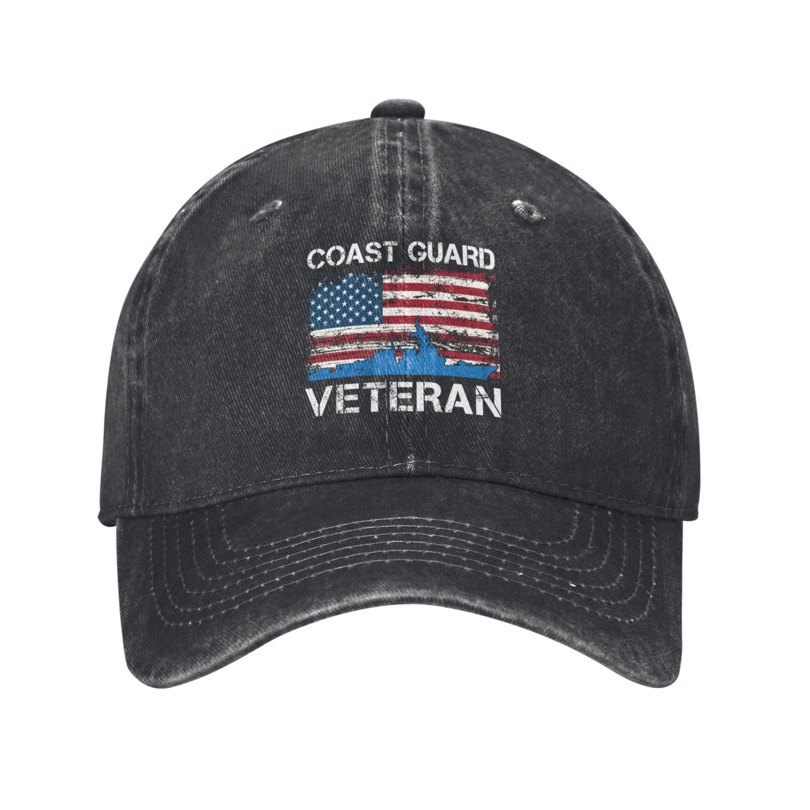 US Coast Guard Baseball Cap Washed Denim Adjustable Fashion Caps for ...