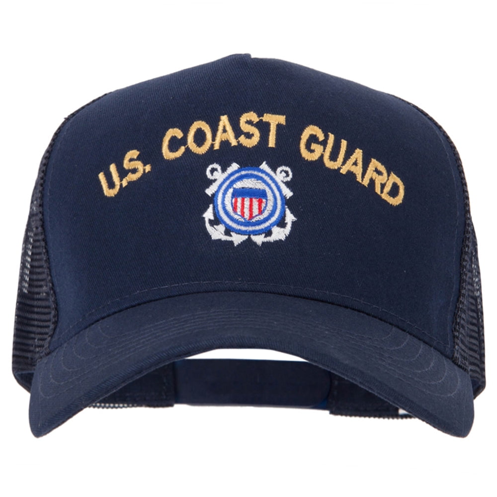 US Coast Guard Logo Embroidered New Big Size Trucker Mesh Cap - Navy XL-3XL - Walmart.com