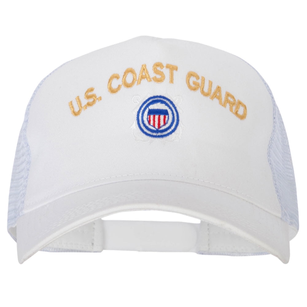 US Coast Guard Logo Embroidered New Big Size Trucker Mesh Cap - White XL-3XL - Walmart.com