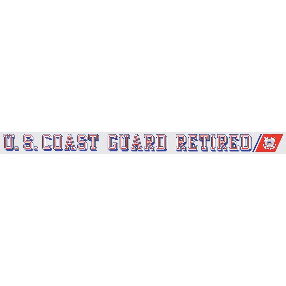 US Coast Guard Retired Window Strip Decal - Walmart.com