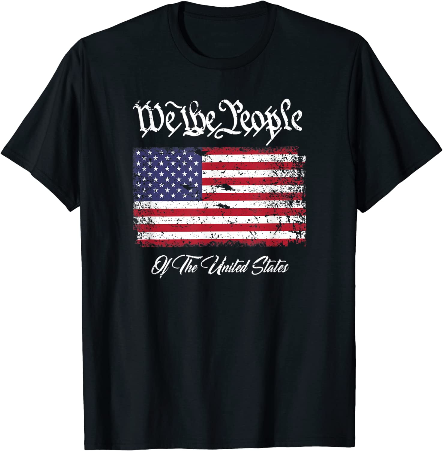 US Constitution We The People With Distressed Flag T-Shirt - Walmart.com