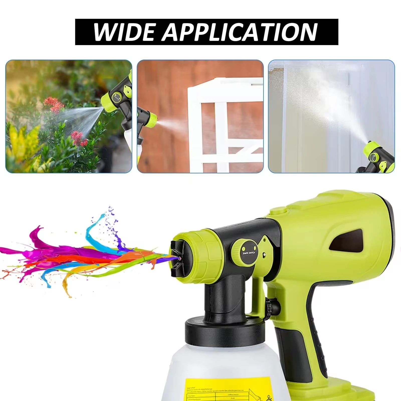 US Cordless High Pressure Spray Gun Airless Paint Sprayer For Ryobi 20V ...
