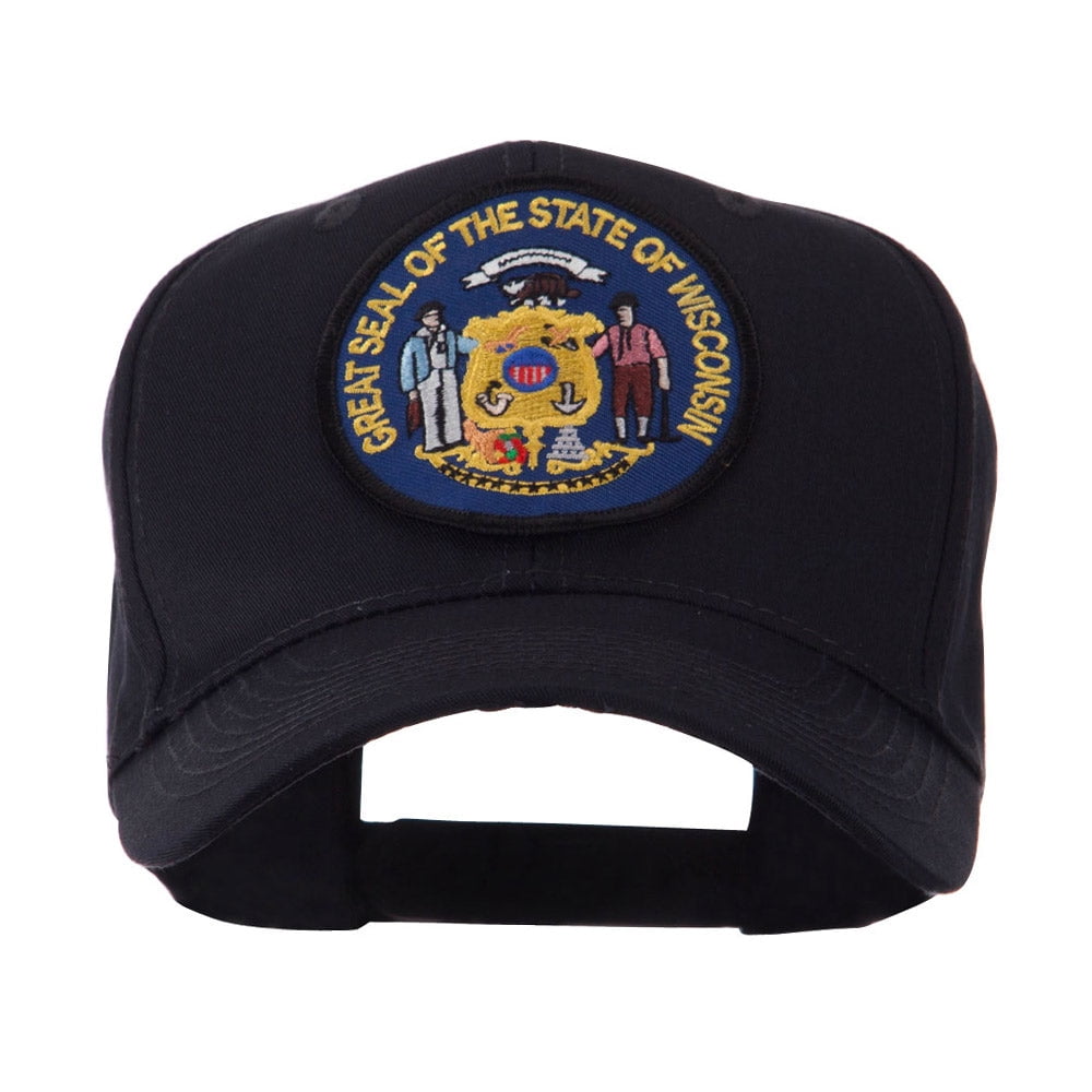 US Eastern State Seal Embroidered Patch Cap - Wisconsin OSFM - Walmart.com